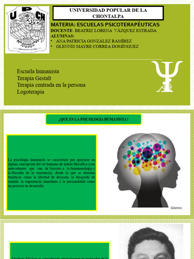Escuela Humanista | PDF | Psicologia humanista | Psicoterapia