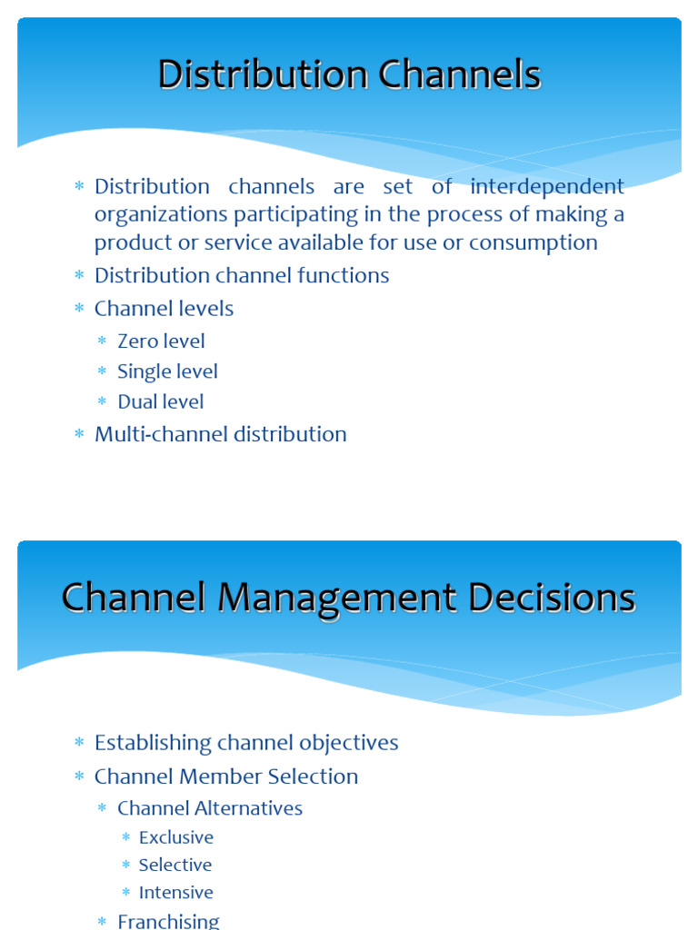 Distribution Channel Strategies | PDF | Career & Growth | Business