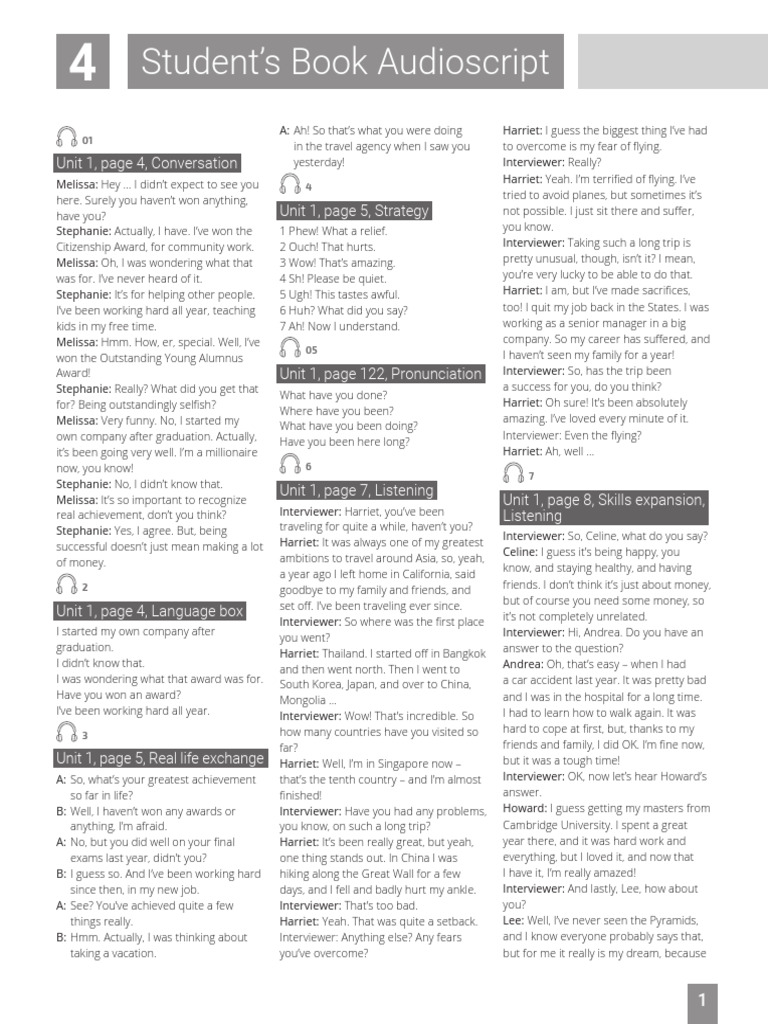 BTP SB4 Audioscript | PDF | Self-Improvement