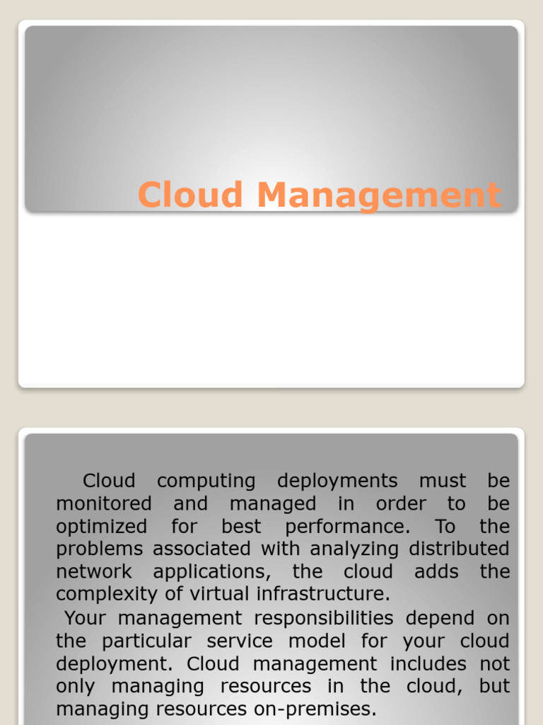 Cloud Management | PDF | Cloud Computing | Platform As A Service