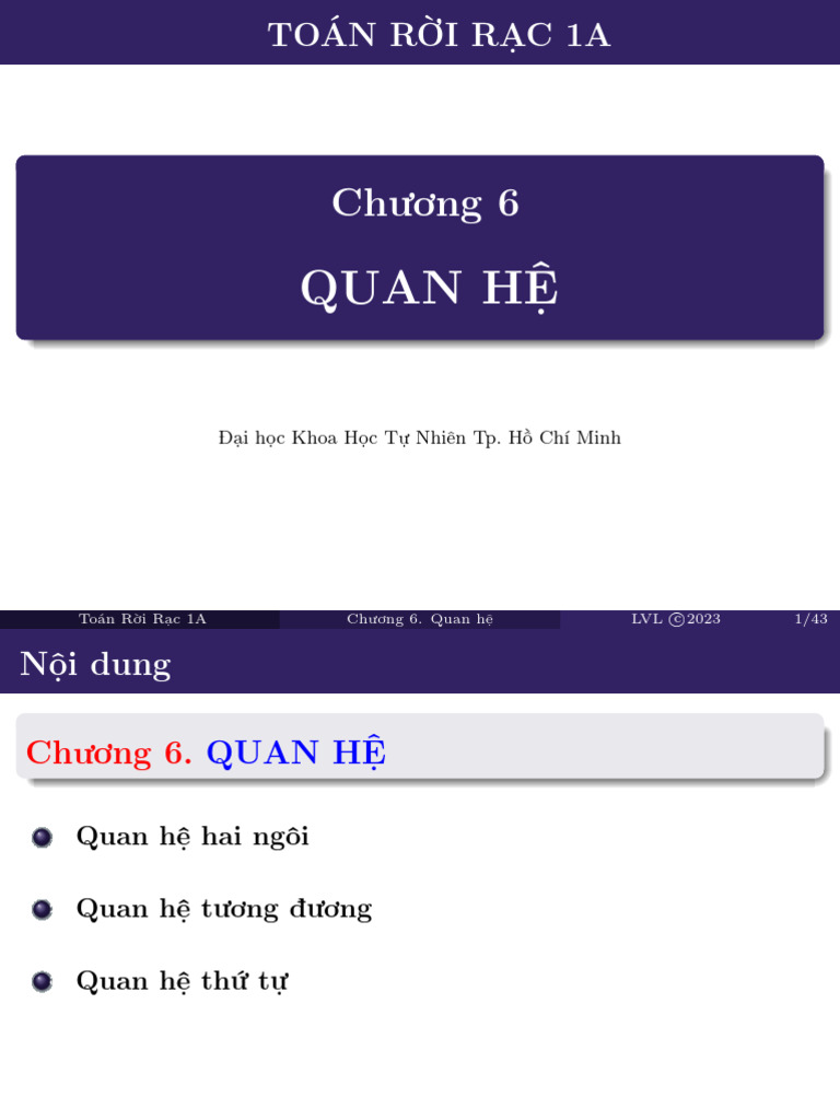 Chuong 6 - Quan He | PDF