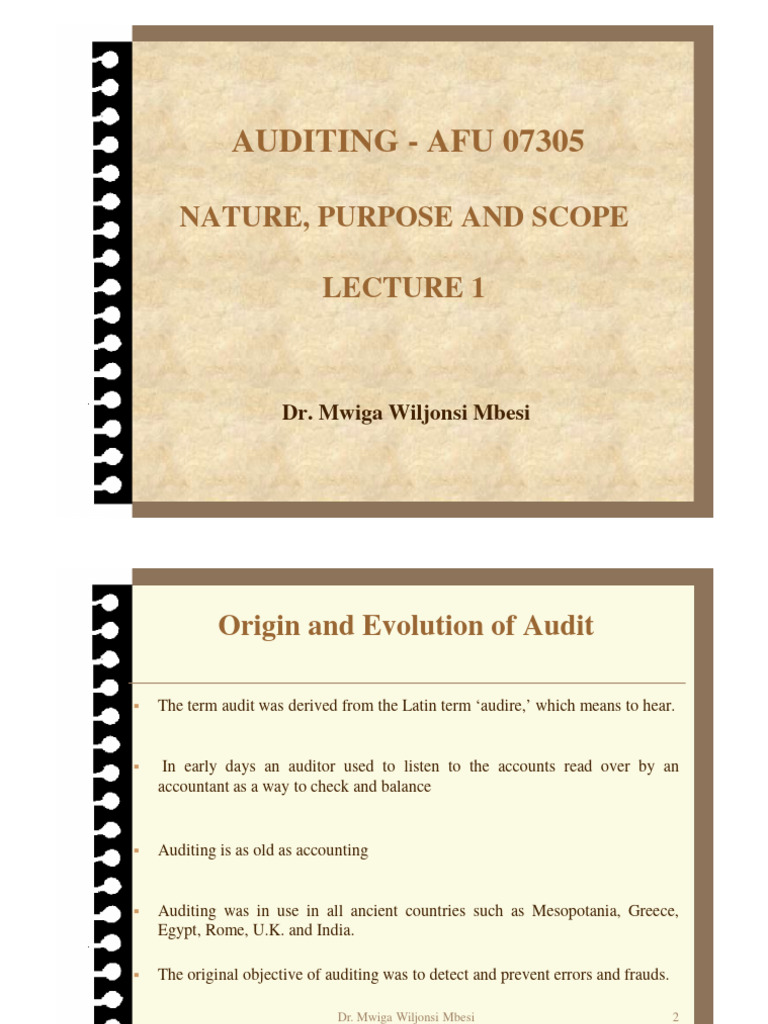 Introduction To Audting - Nature Purpose and Scope of Auditing - 2021 ...