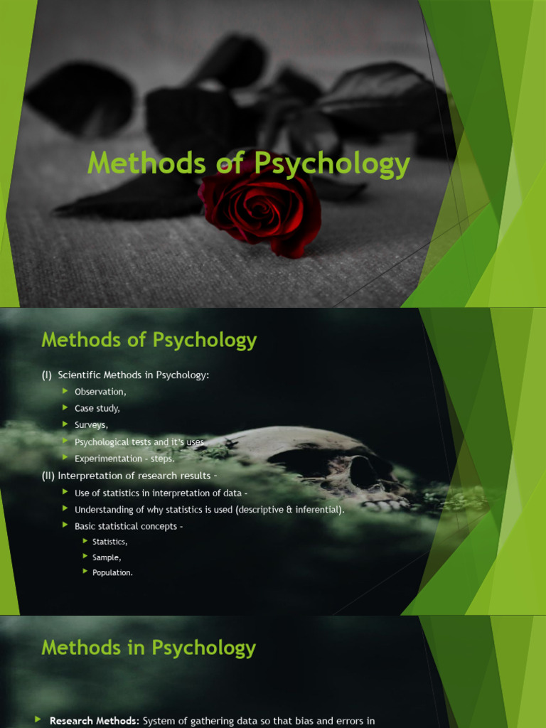 Overview of Psychological Methods | PDF | Statistics | Psychology