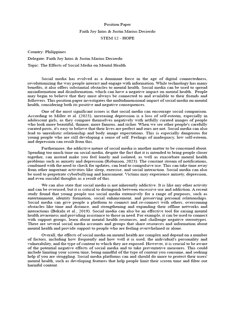 Position Paper (Final) | PDF | Social Media | Popular Culture & Media Studies