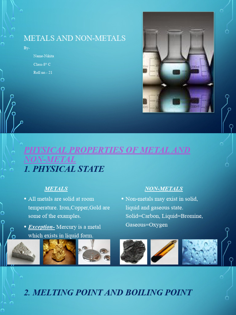 Metals and Non-Metals | PDF | Metals | Ductility