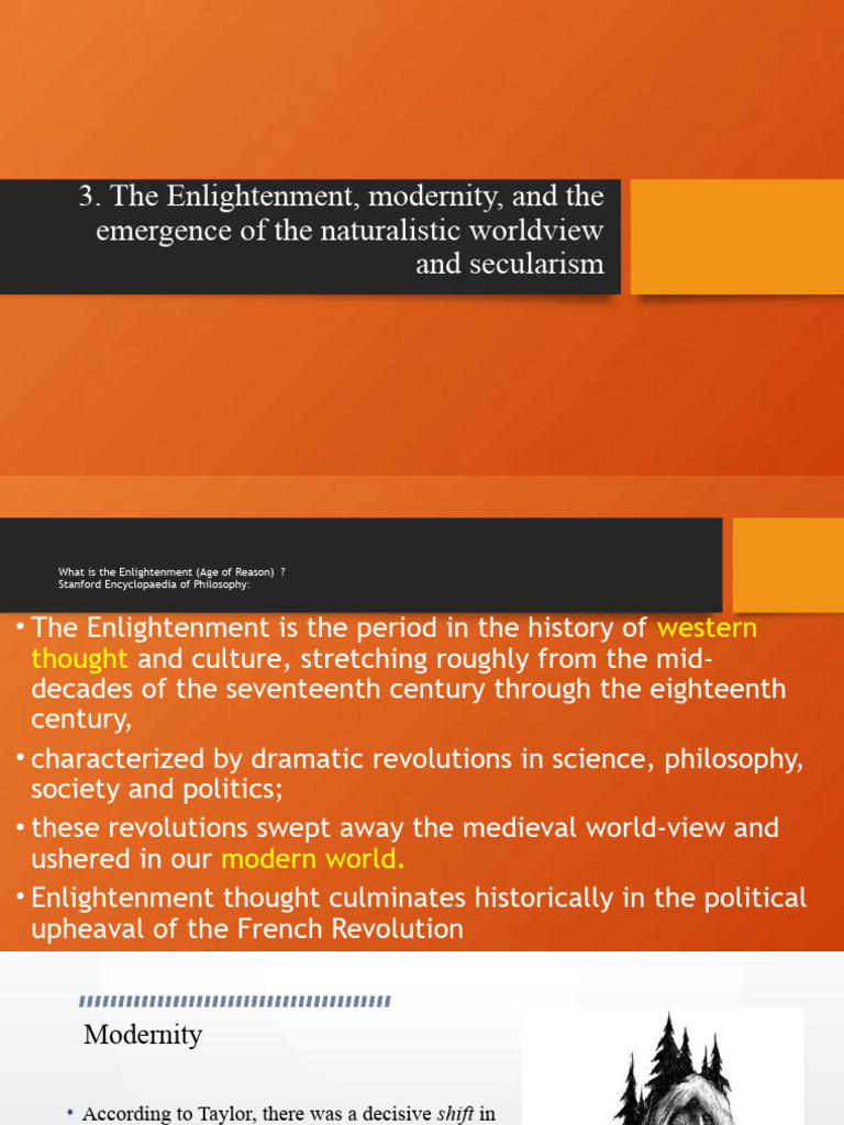 3 Enlightenment Modernity Naturalism | PDF | Deism | Age Of Enlightenment