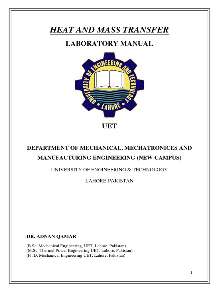 HMT - Manual - 2023 - New Vesrion | PDF | Heat Transfer | Heat