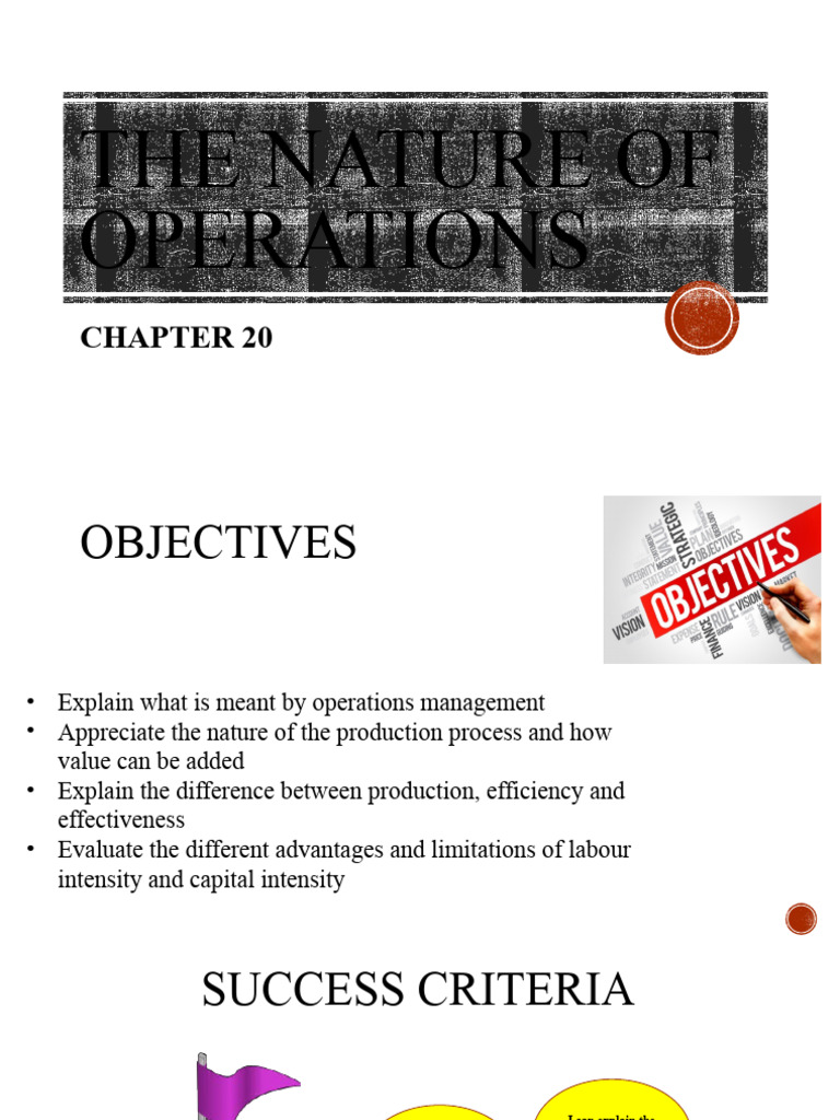 Chapter 22 - The Nature of Operations | PDF | Operations Management ...
