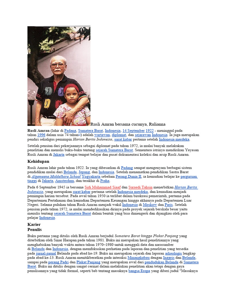 Rusli Amran Otobiografi Website | PDF