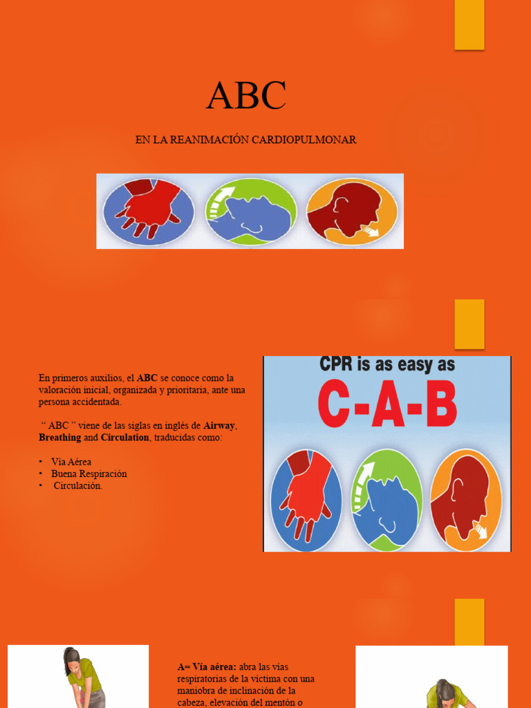 ABC y Compresiones Toracicas | PDF | Reanimación cardiopulmonar ...