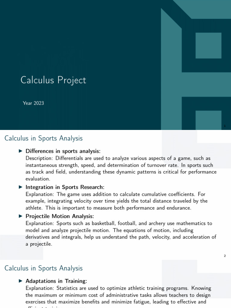 Calculus Project | PDF | Volleyball