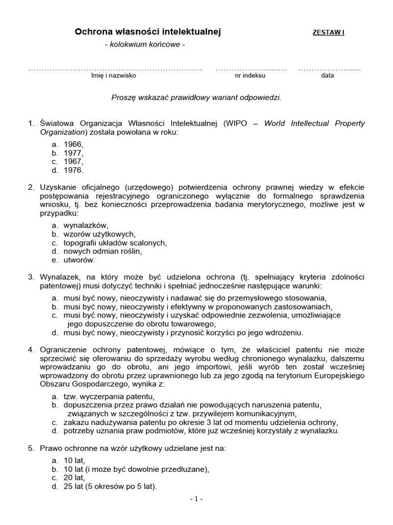 IP Test Zestaw 01 | PDF