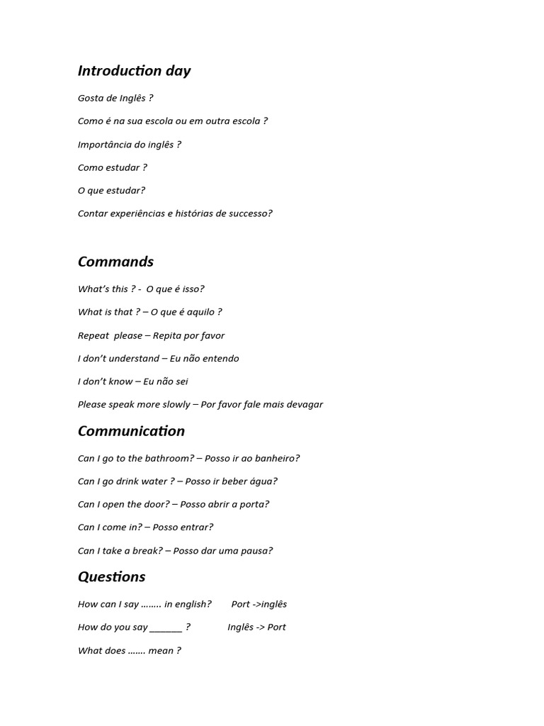 Introduction Vocabulary Worksheet | PDF | Components | Grammatical Conjugation