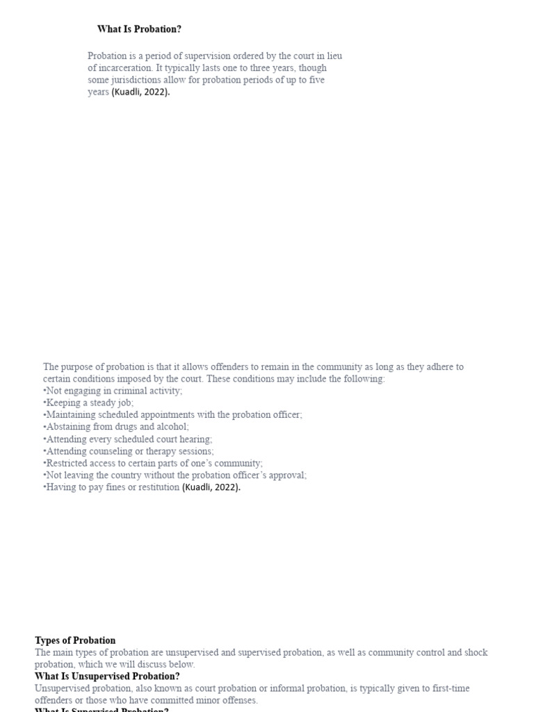 Probation | PDF | Probation | Prison