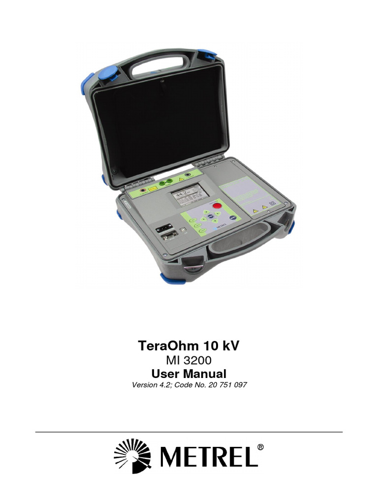 Metrel MI 3200 User Manual | PDF | Insulator (Electricity) | Capacitor