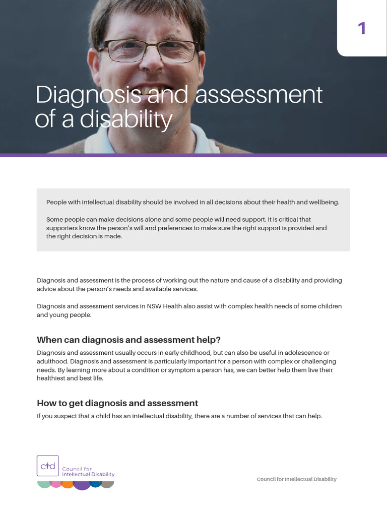1 Diagnosis and Assessment of A Disability | PDF | Medical Diagnosis ...