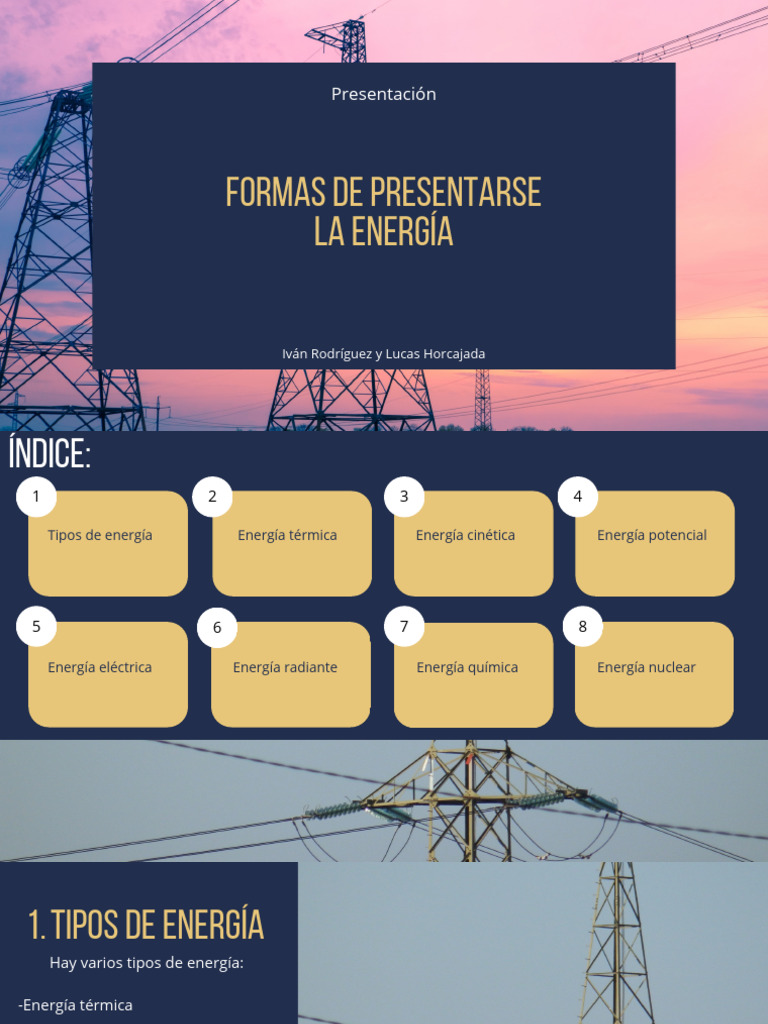 Formas de Presentarse La Energía. | PDF | Energía potencial | La ...