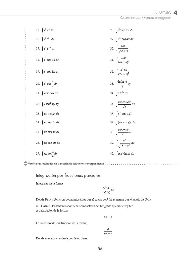 Integrales Por Fracciones Parciales | Descargar gratis PDF | Integral ...