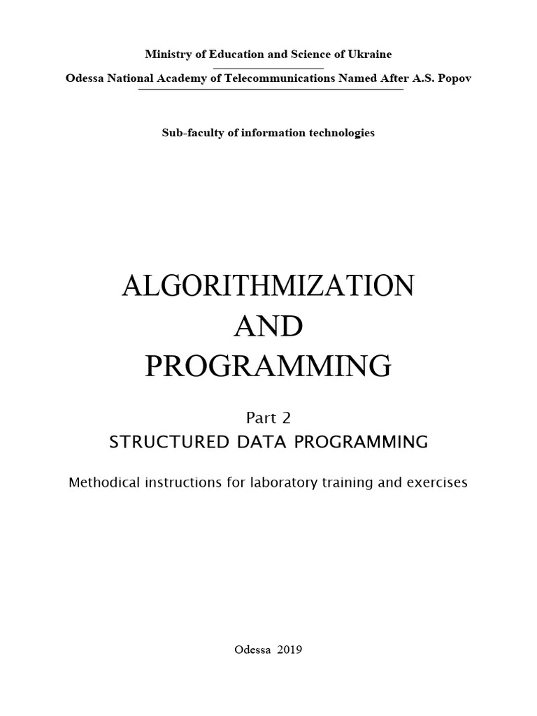 Algorithmization And Programming Part 2 Pdf Matrix Mathematics 5441