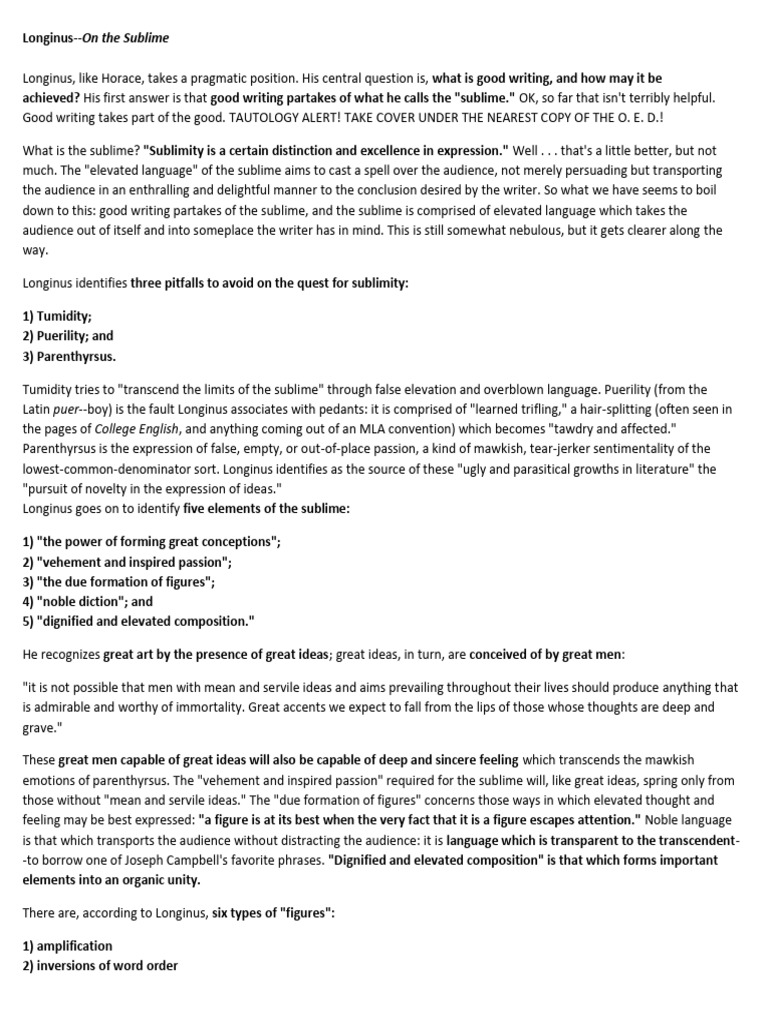 Longinus | PDF | Thought