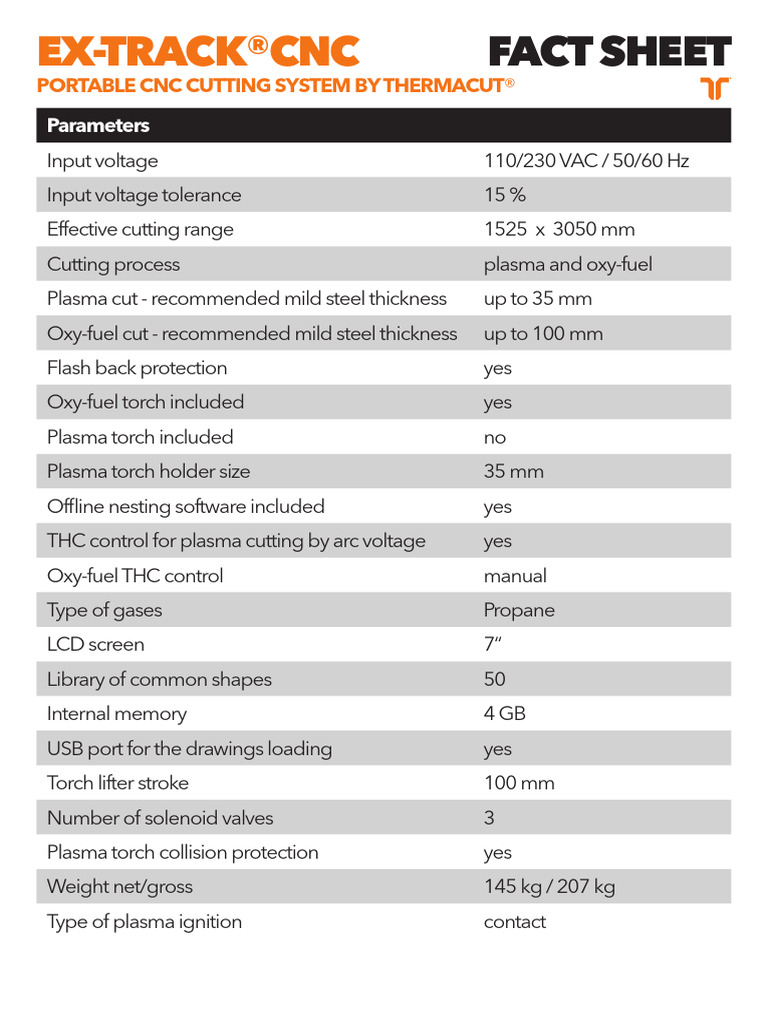 Ex-Track CNC Fact-Sheet en | PDF