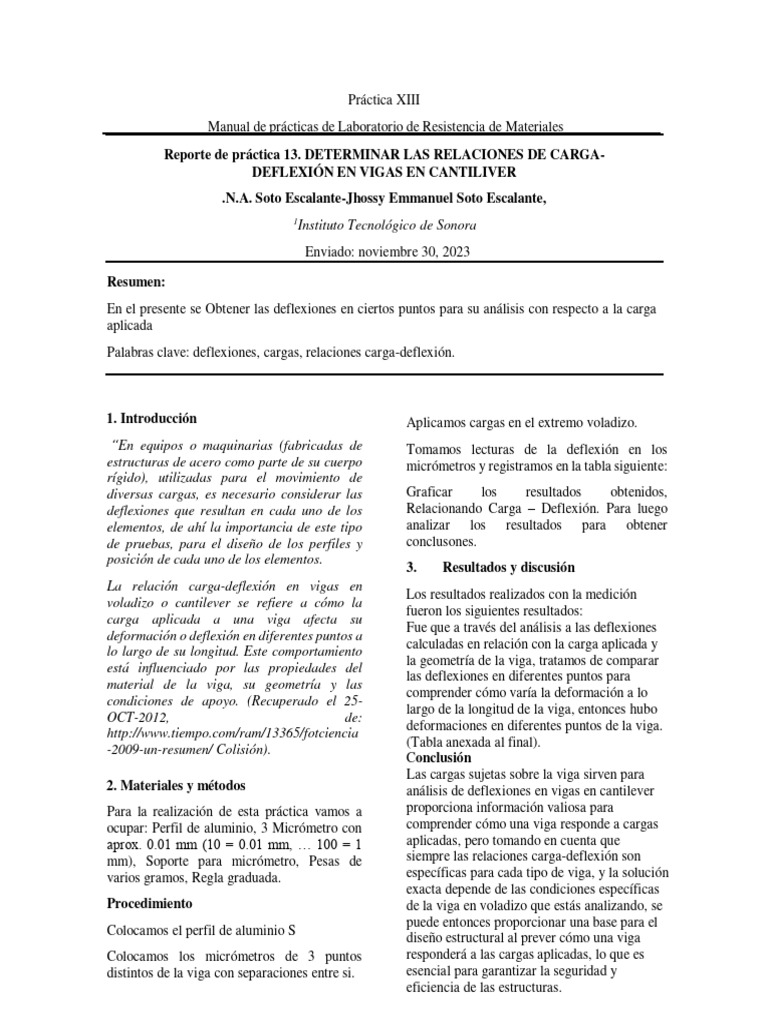 Jhossy Soto, 229963, Reporte 13, Lab RDM (TERMINADO) | PDF | Ingeniero ...