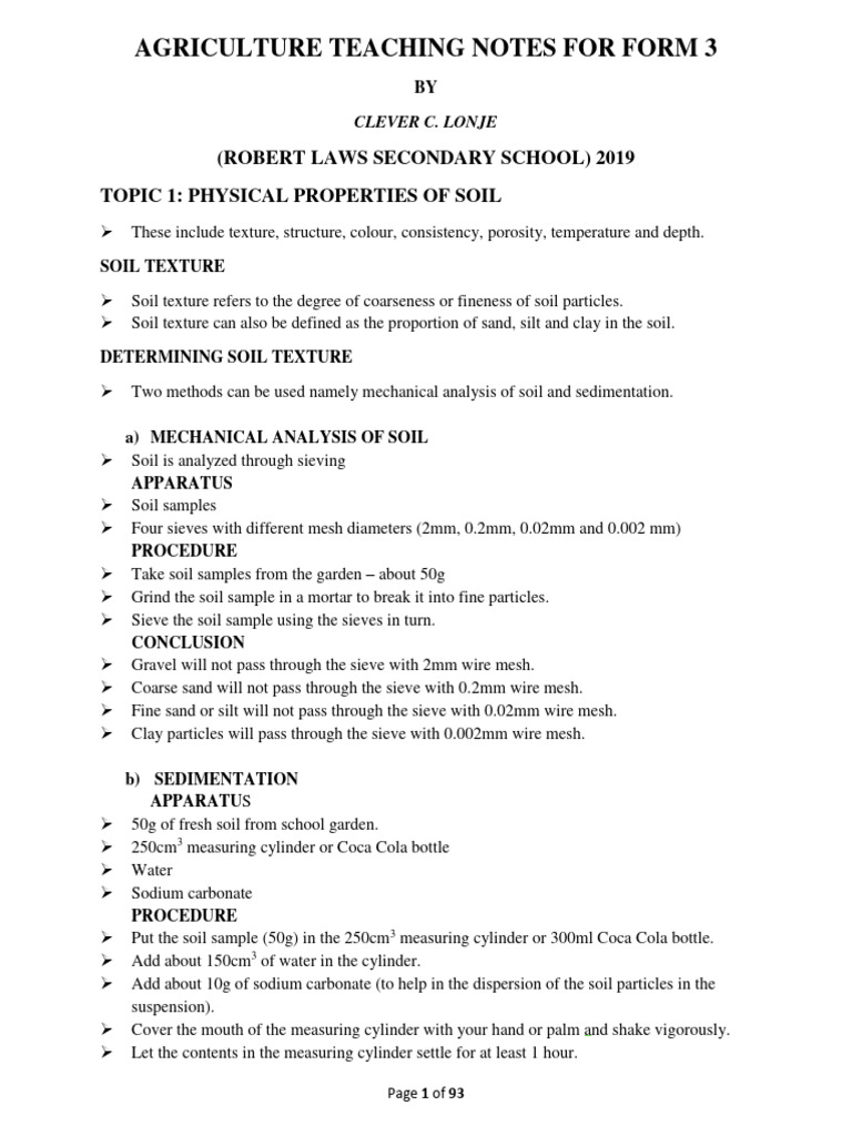 .Agriculture F 3 | PDF | Soil | Porosity