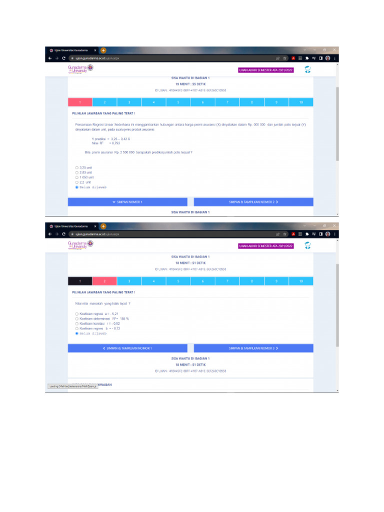 UAS ATA 2022 Statistika 2 | PDF