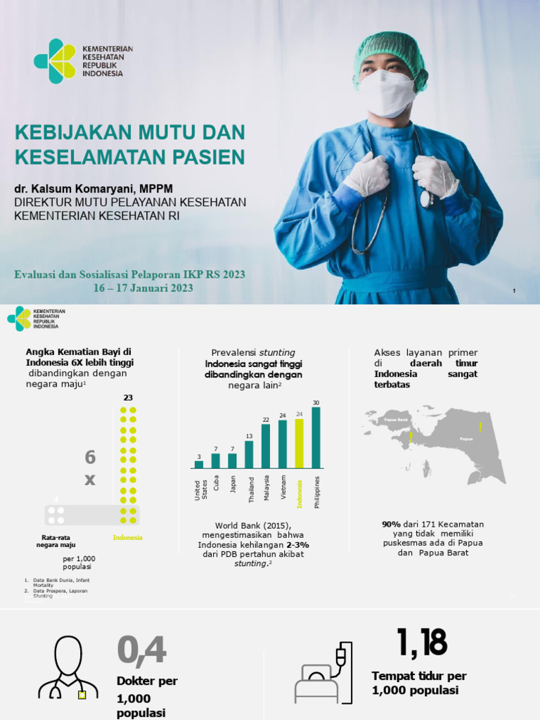DIR - SOSIALISASI IKP RS 2023. Kebijakan Mutu Dan Keselamatan Pasien | PDF
