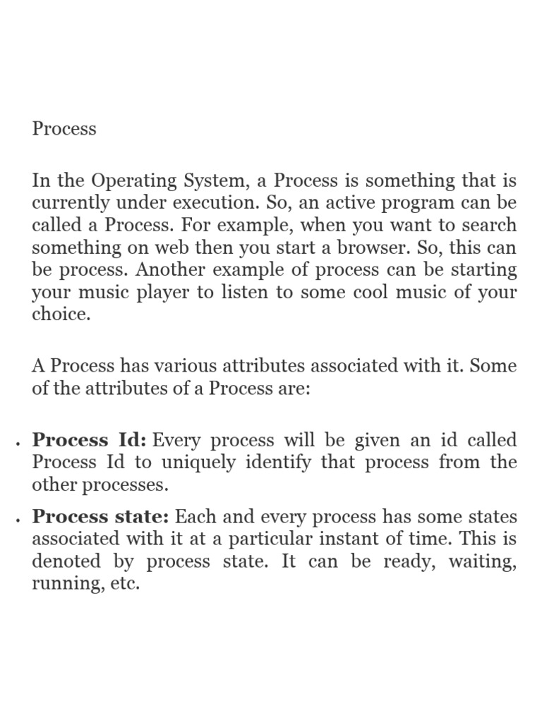 Process | PDF | Scheduling (Computing) | Process (Computing)