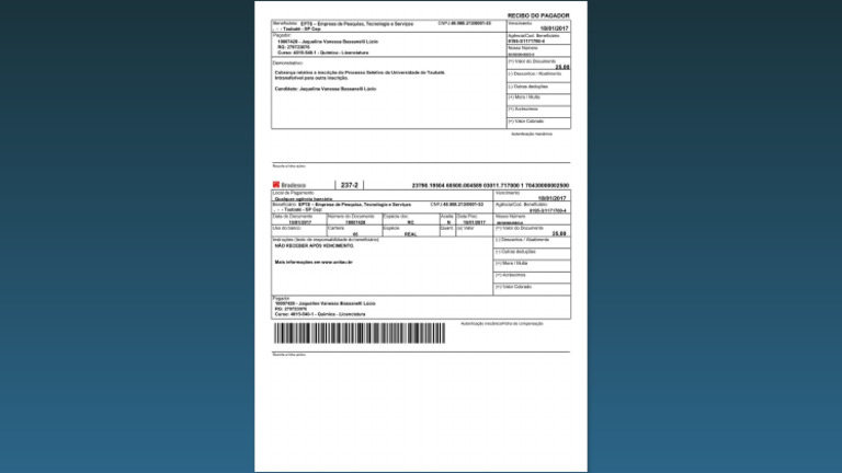 Modelo de Boleto | PDF