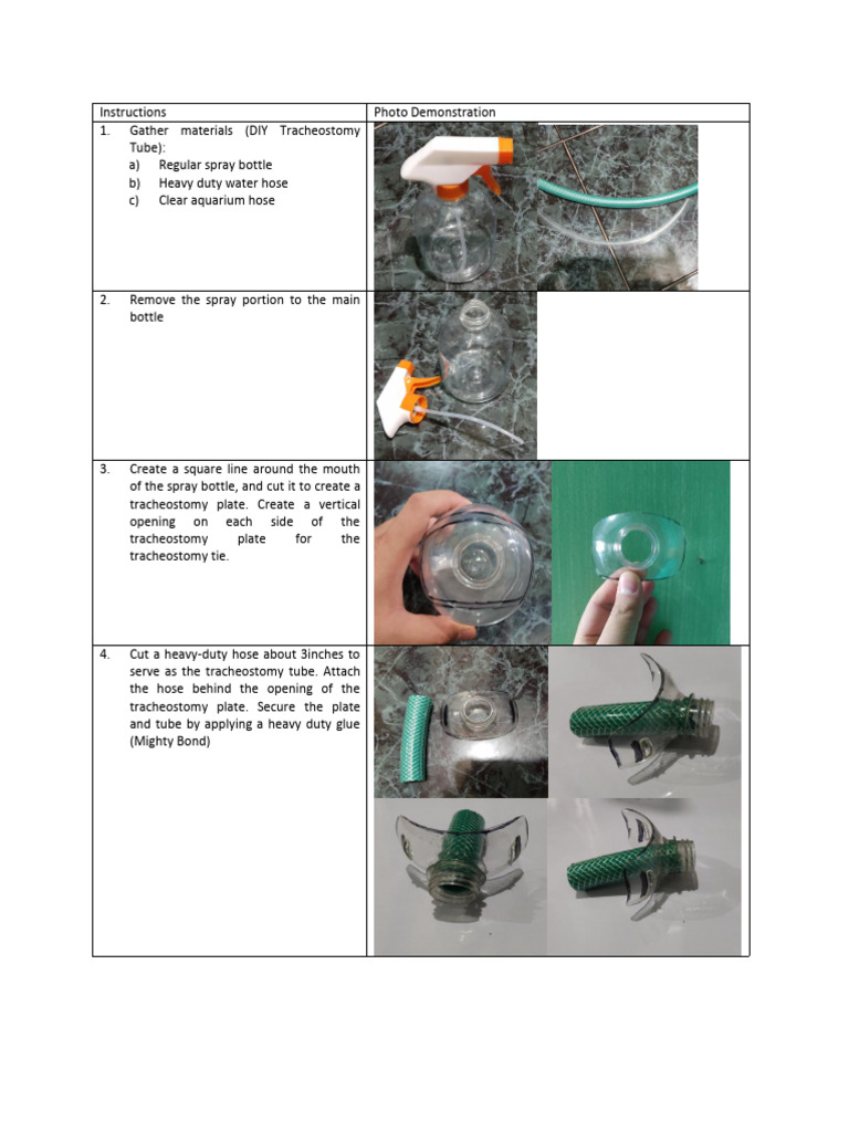 DIY Tracheostomy Tube Mask and Bag Valve Mask | PDF | Home & Garden