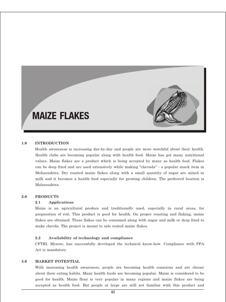 Maize Flakes | PDF | Expense | Maize