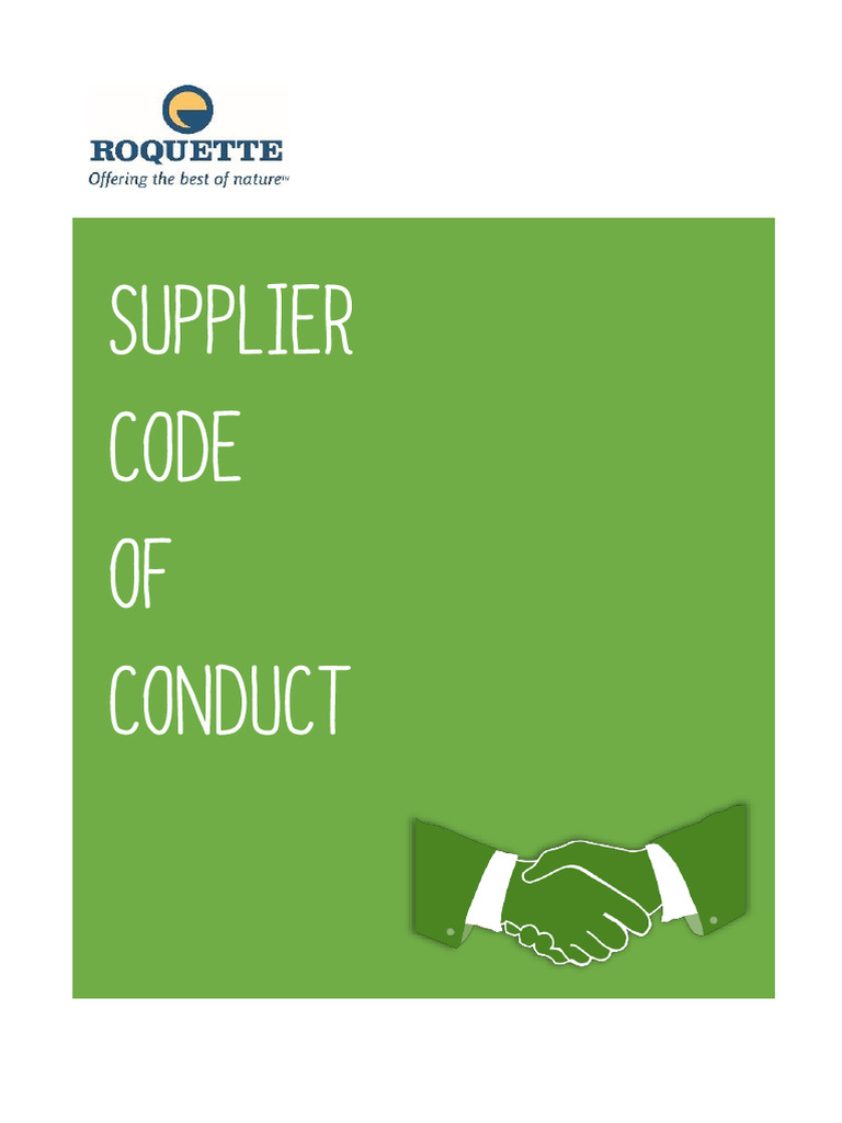 Supplier Code of Conduct Eng | PDF | Supply Chain | Sustainability