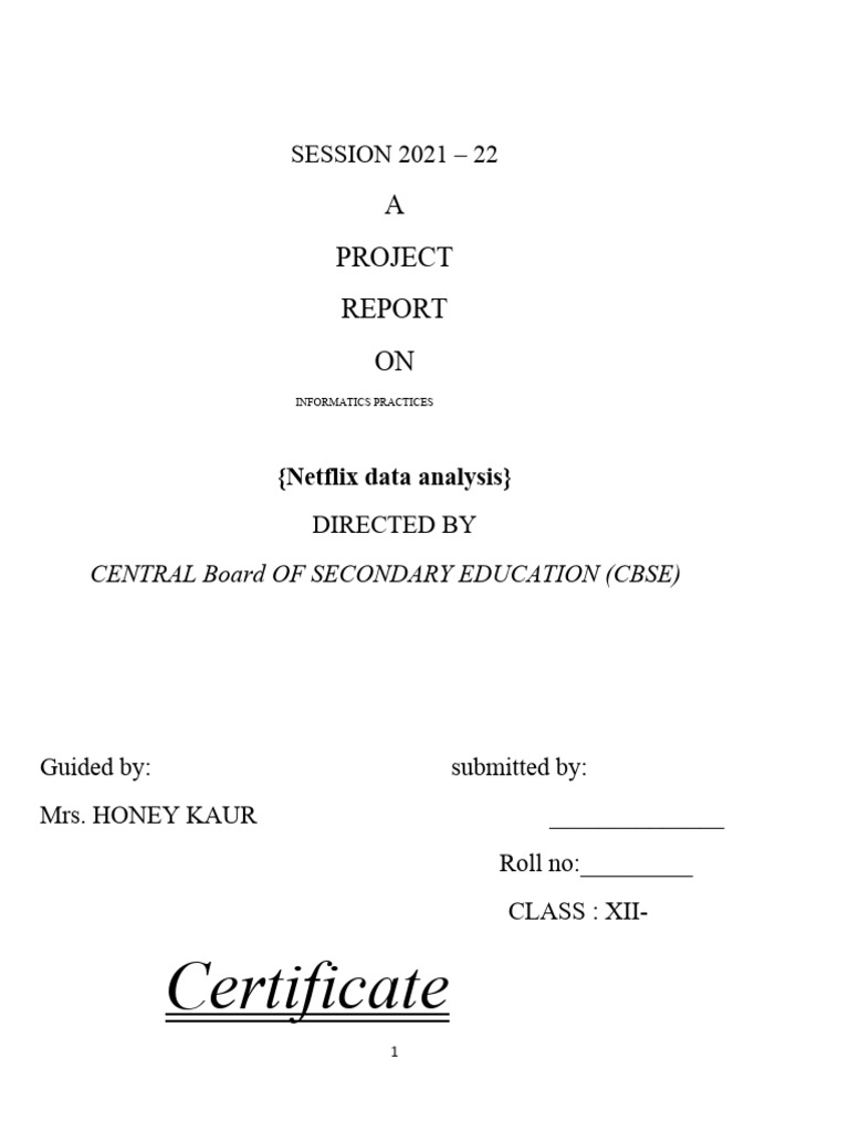 Project On Netflix Data Analysis | PDF | Computer Science | Information ...