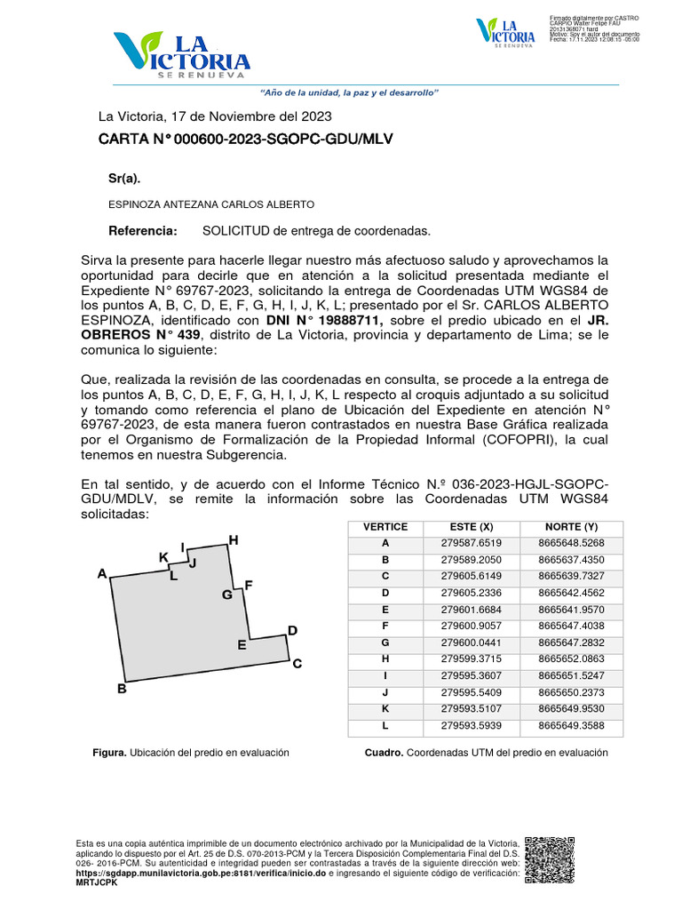 Carta 000600 2023 Sgopc Gdu | PDF