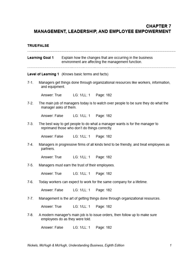 8 e Chap 007 | PDF | Leadership | Goal
