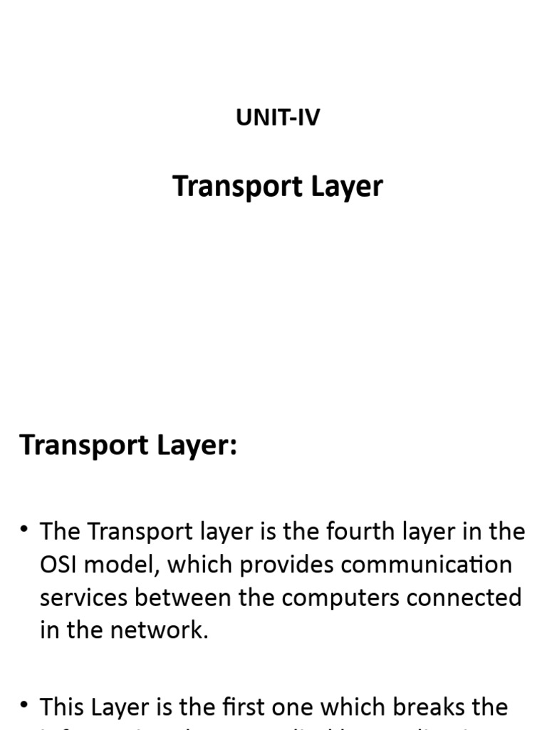 Transport Layer Protocols Guide | PDF | Transmission Control Protocol | Port (Computer Networking)