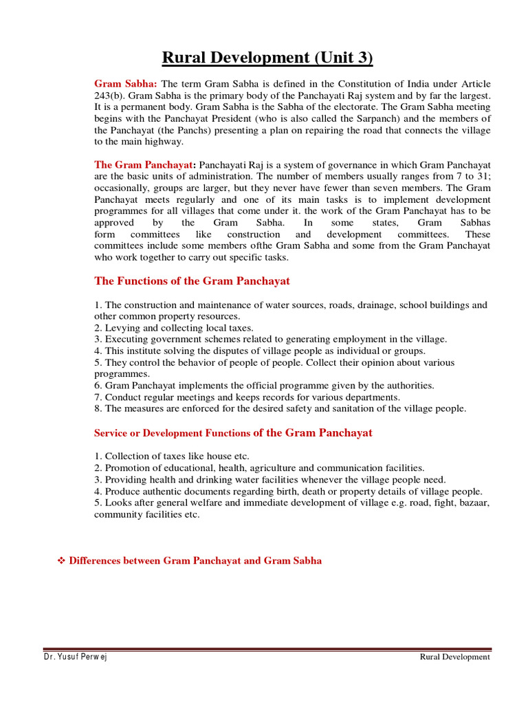 Rural Development | PDF | Government | Governance