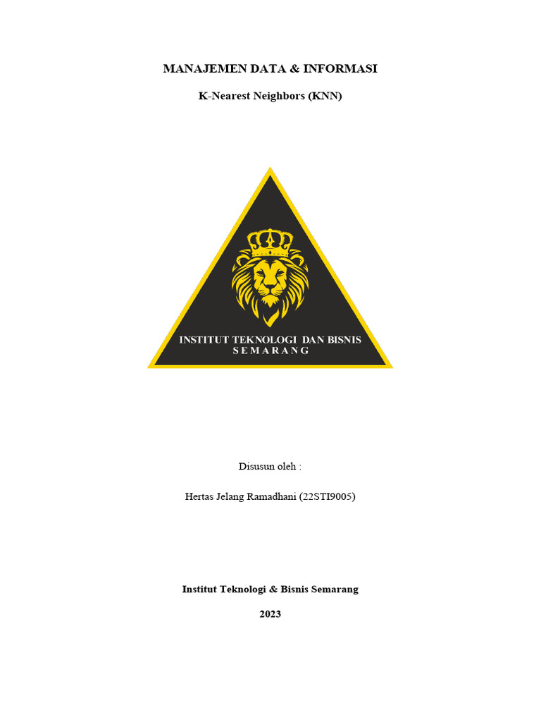 Algoritma KNN&Naive Bayes | PDF