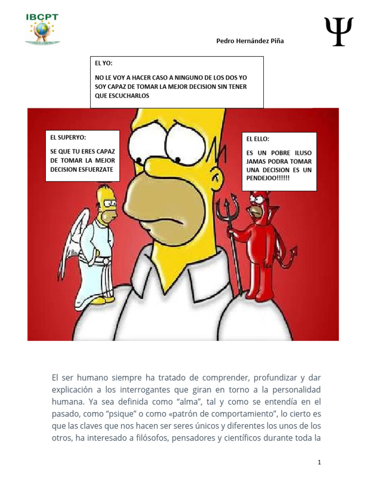 Ello, Yo y Super Yo | Descargar gratis PDF | Yo | Psicoanálisis