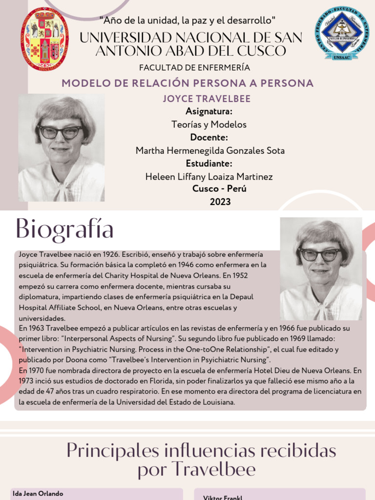 Joyce Travelbee | PDF | Enfermería | Experiencia