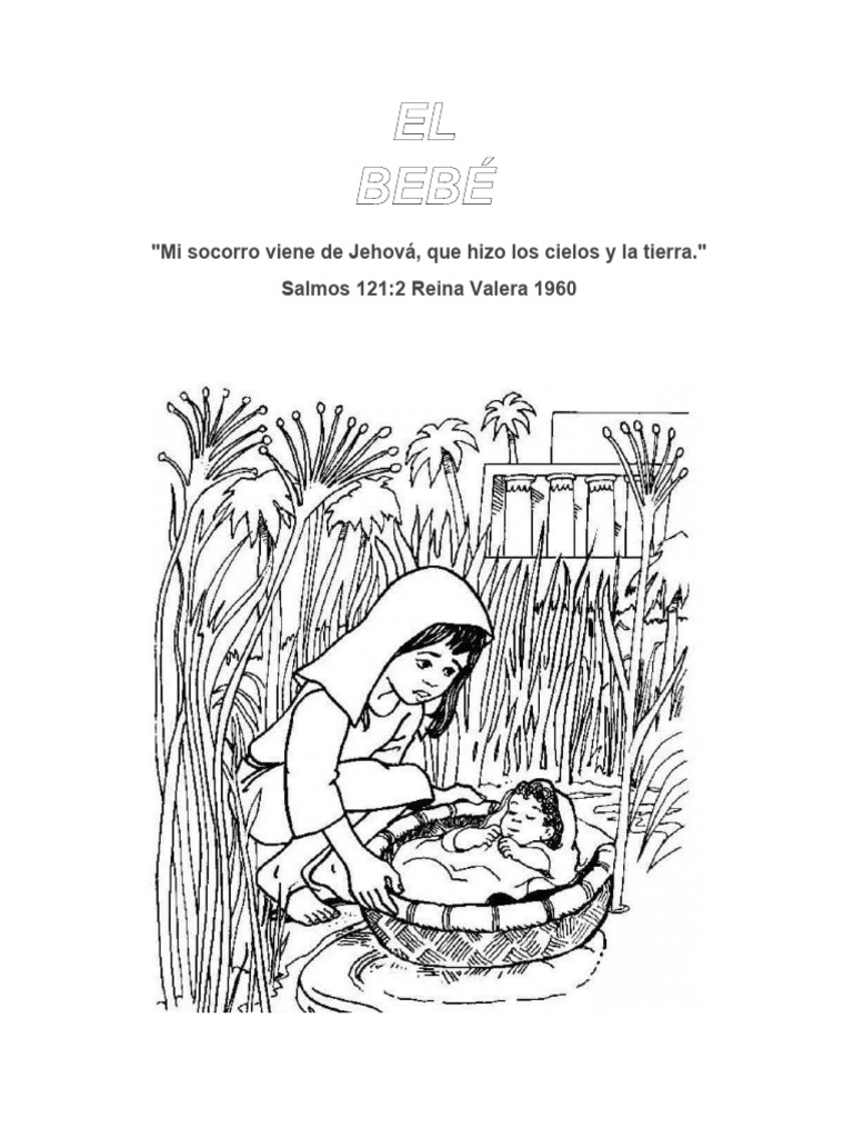 La Vida de Moisés Leccion 1 El Bebé Moisés Dibujo | PDF