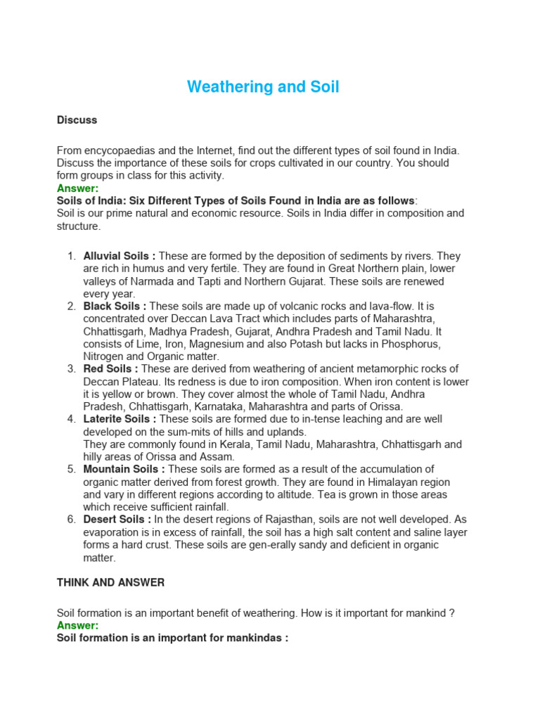Selina Concise Geography Voyage Solutions Class 7 Chapter 8 Weathering ...