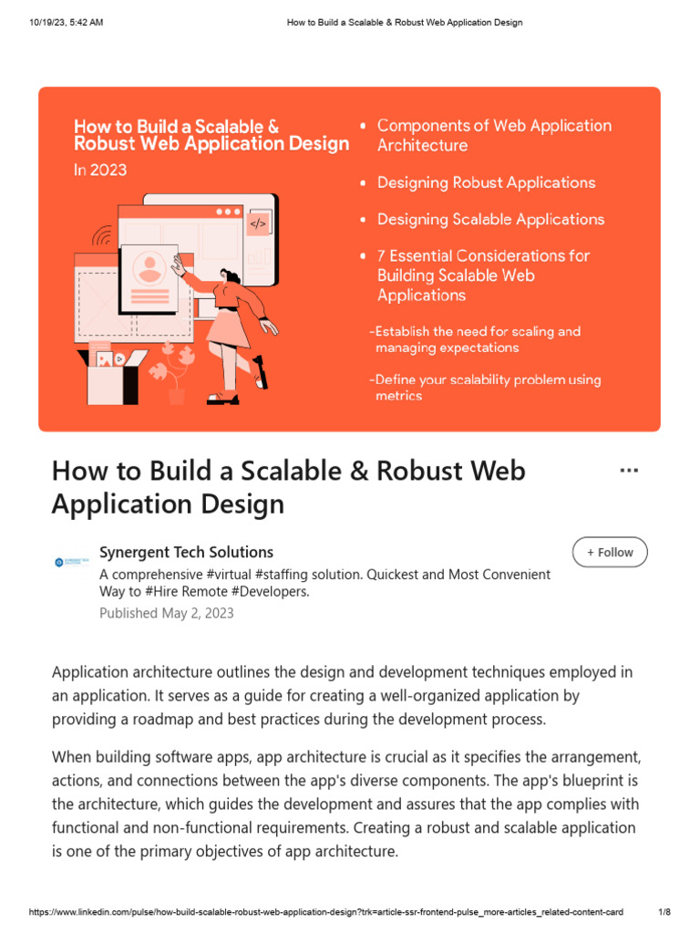 How To Build A Scalable & Robust Web Application Design | PDF | World ... How To Build A Scalable & Robust Web Application Design | PDF | World ...