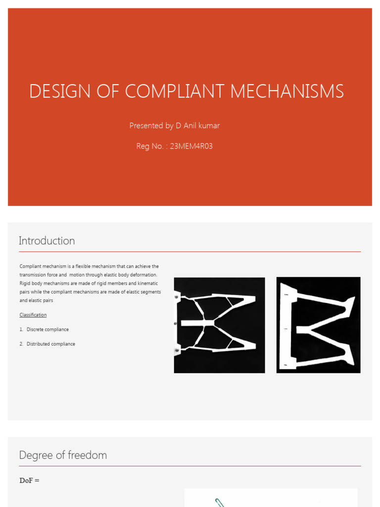 Design of Compliant Mechanisms | PDF | Elasticity (Physics) | Beam (Structure)