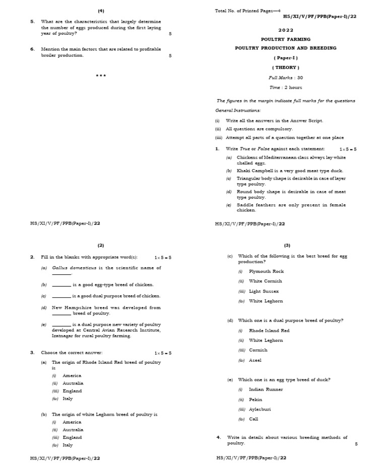 Poultry Production and Breeding | Download Free PDF | Chicken | Poultry ...