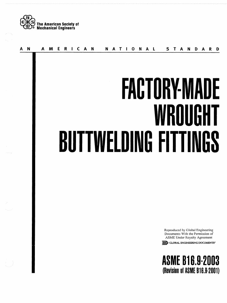 ASME B16.9-2003 (2003) - Factory Made | PDF