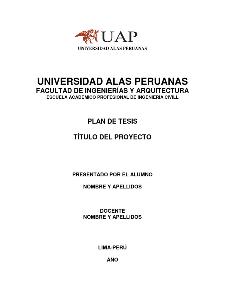 Plan de Tesis Uap | PDF | Diseño | Science Plan de Tesis Uap | PDF | Diseño | Science