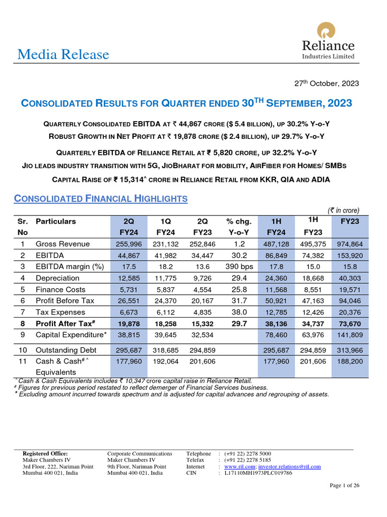 RIL Segments | PDF | Cellular Network | Brand